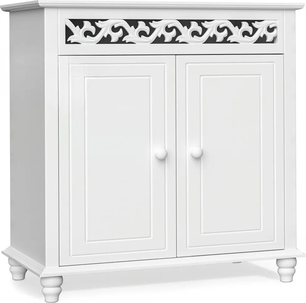 Komoda JERSEY, 76 x 65 x 35 cm, bílá Casaria