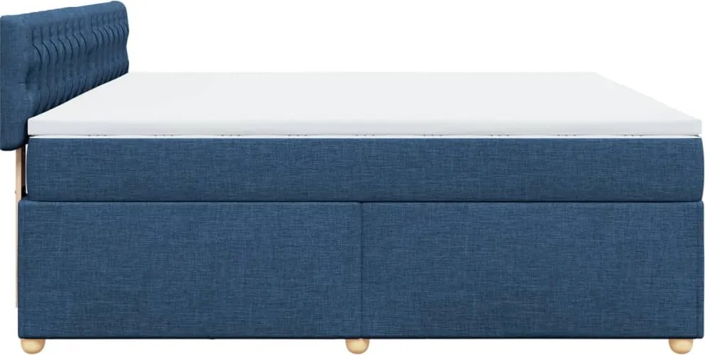 Box spring postel s matrací modrá 180x200 cm textil 3286772