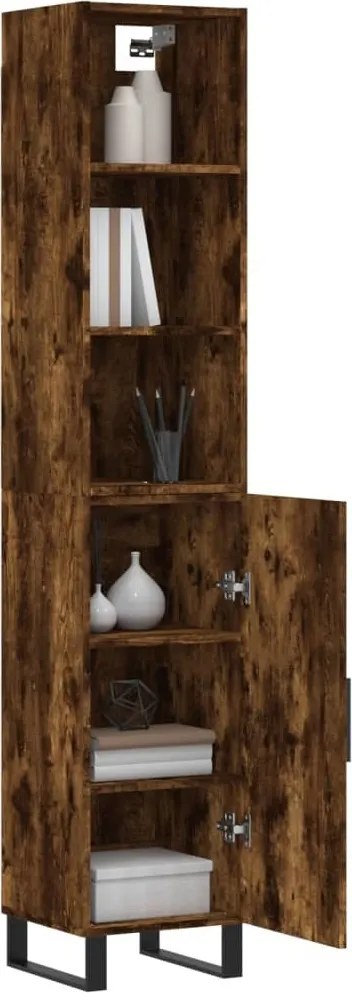 vidaXL Skříň highboard 34,5 x 34 x 180 cm kompozitní dřevo [3189666] Barva: šedá sonoma