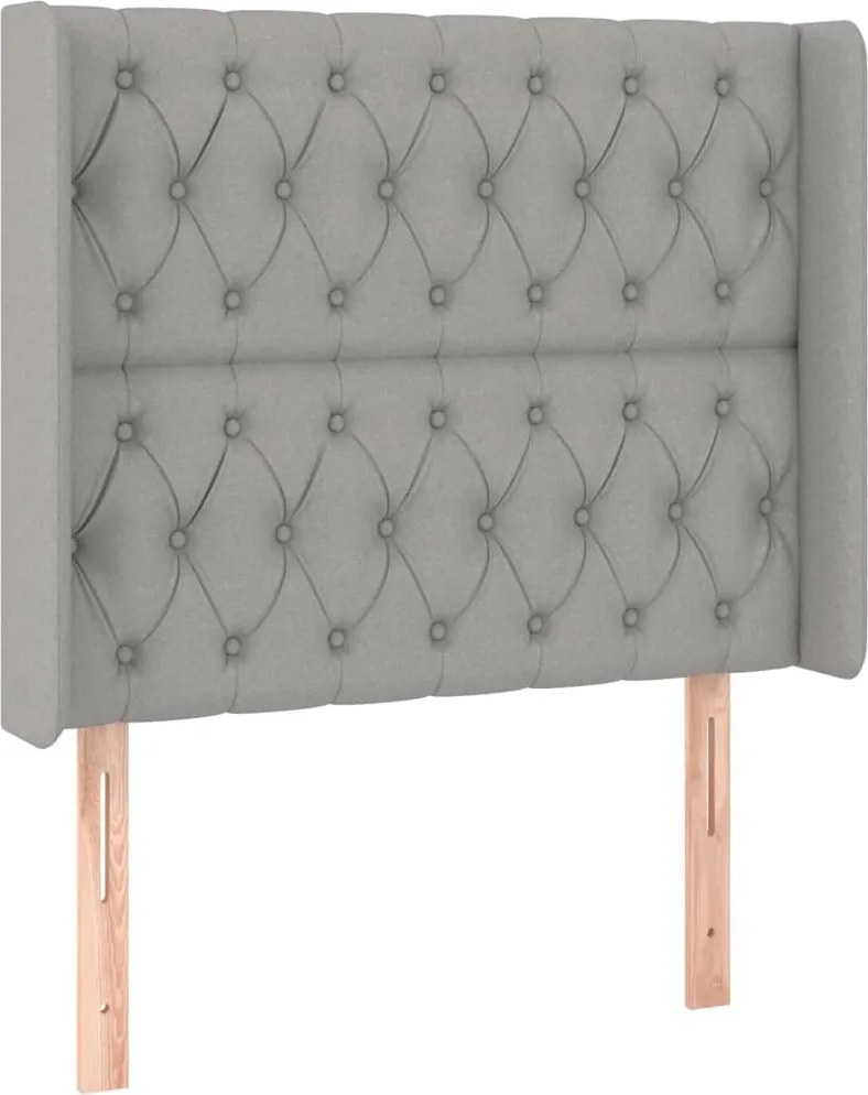 Box spring postel s matrací a LED světle šedá 90x190 cm textil 3138517