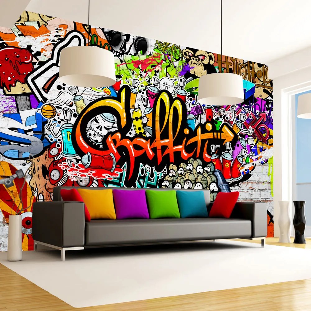 Fototapeta Bimago - Colorful Graffiti + lepidlo zdarma 400x280 cm