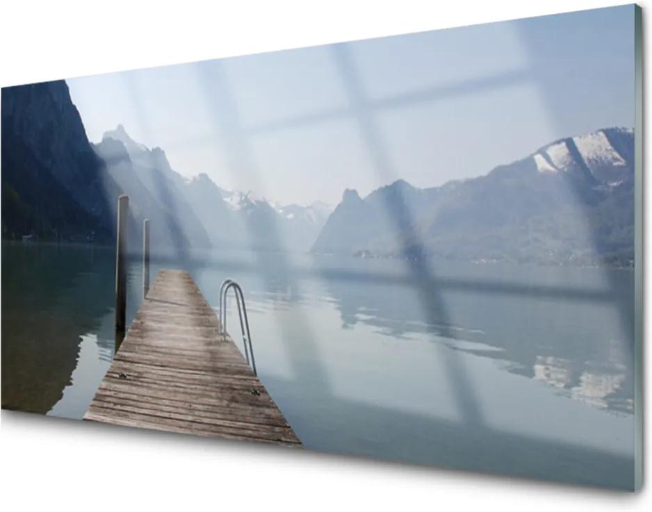 Plexisklo obraz Molo Jezero Hory Krajina
