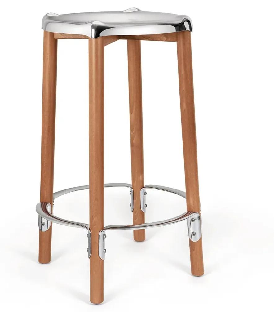 Barová stolička POELE, vysoká, více variant - Alessi Barva: černá