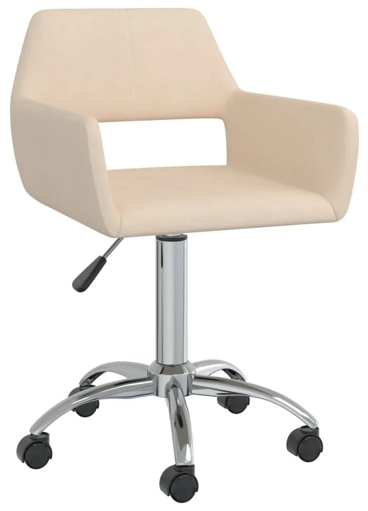 330309 vidaXL Otočná kancelářská židle krémová textil