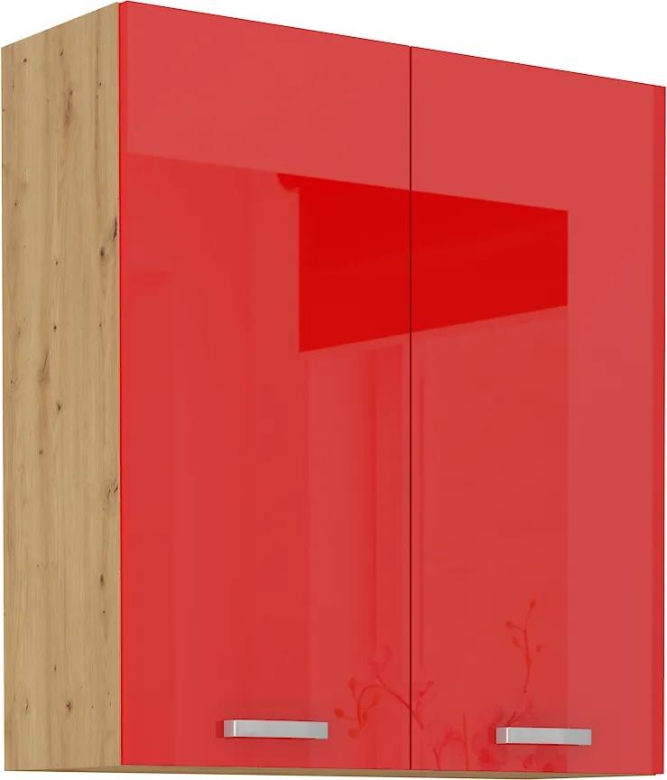 STL 80 cm skříňka horní dvoudveřová ARTISAN (výška 90 cm) Barevné provedení ARTISAN: Bílý lesk
