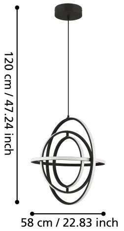 Eglo 39893 - LED Lustr na lanku RETORNIO LED/44W/230V