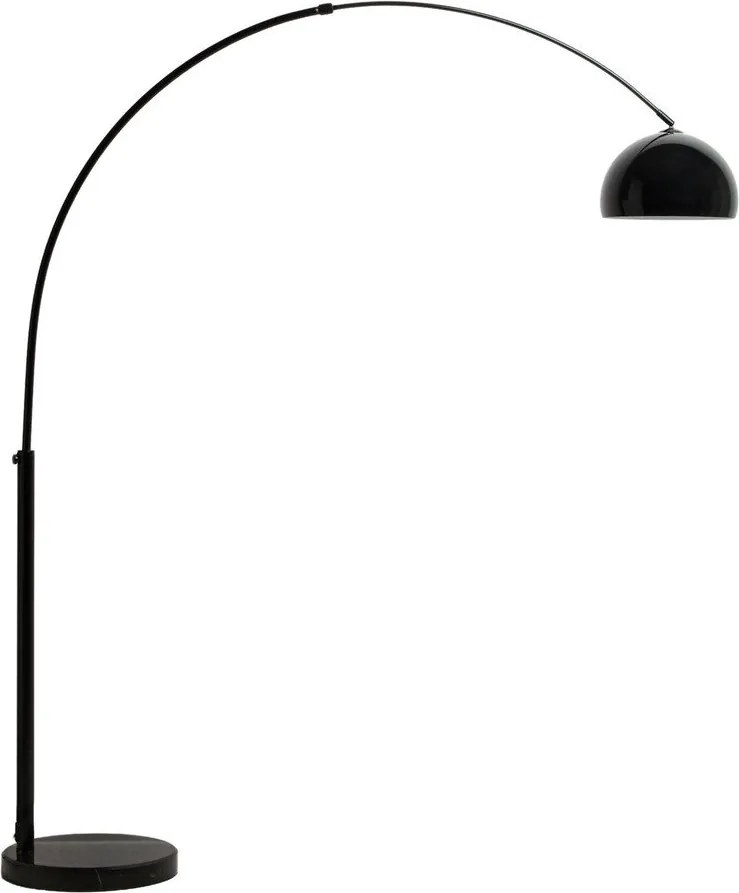 Černá stojací lampa s kovovým stínidlem (výška 160 cm) Madali – Kave Home