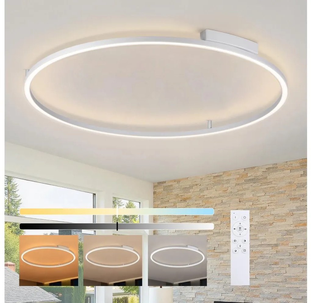 Brilagi - LED Stmívatelné svítidlo PORTOFINO LED/85W/230V pr. 120 cm stříbrná+DO