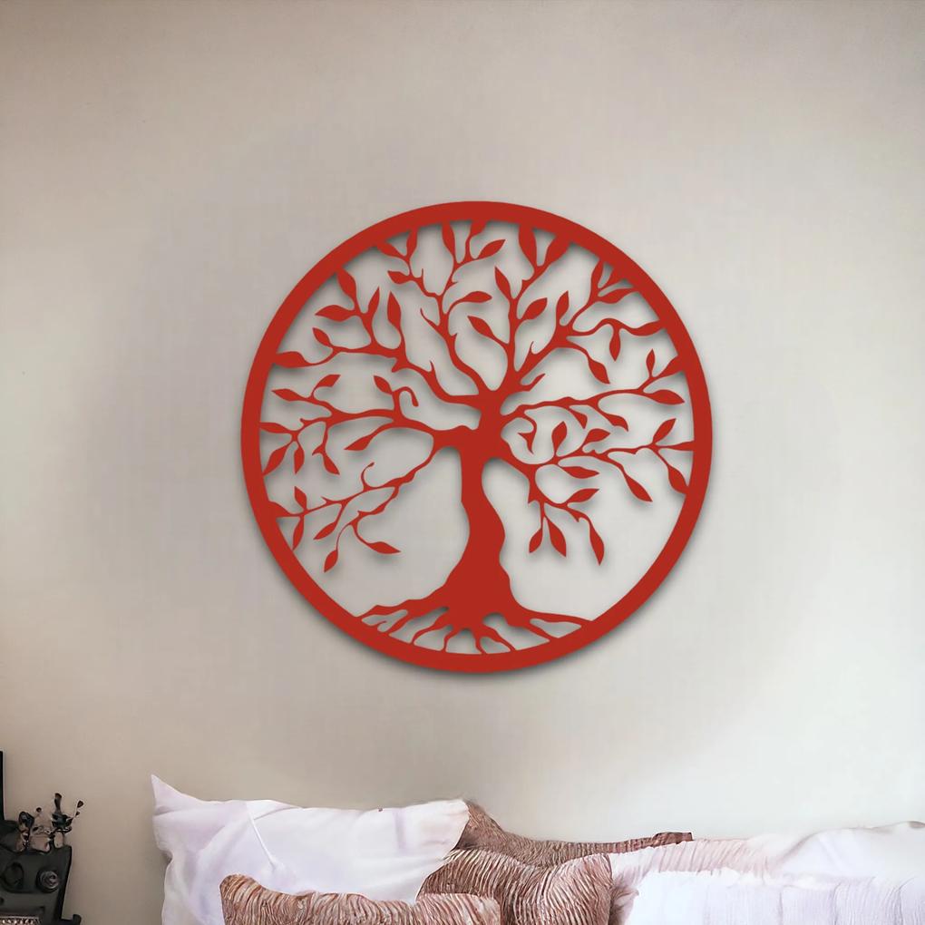 Strom života 2 - kovový obraz na zeď Velikost: 125cm, Barva: Red