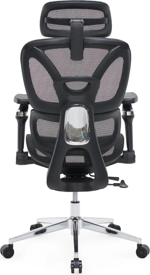Kancelářská ergonomická židle PORTE — síťovina, černá