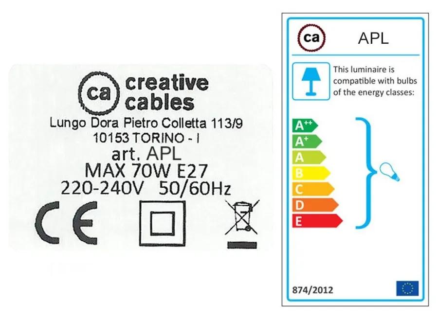 creative cables Fermaluce monochrome, lakované dřevěné bodové svítidlo na stěnu nebo strop 14,2 cm Barva: Bílá