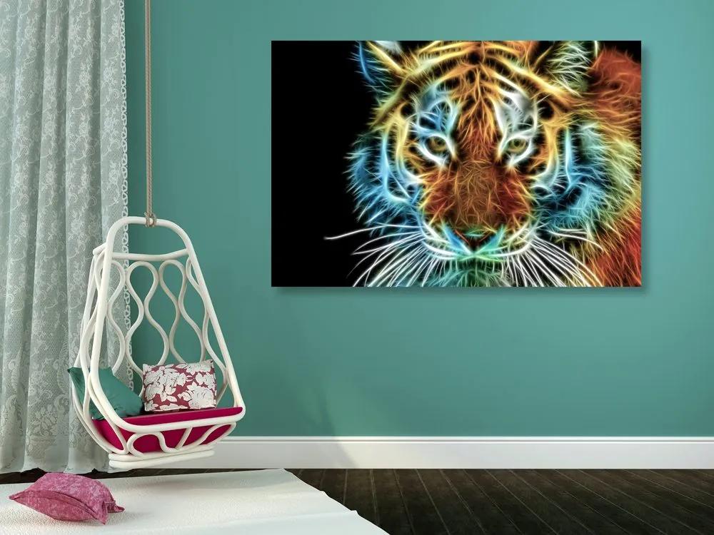 Obraz hlava tygra v abstraktním provedení Varianta: 90x60