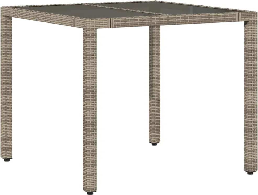 3dílný bistro set s poduškami šedý polyratan 3276735