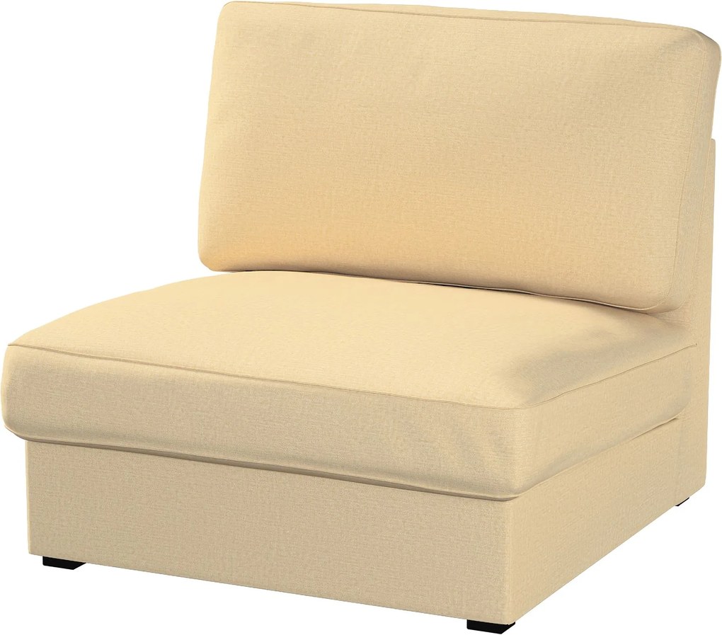 Potah na neskládací křeslo IKEA Kivik barva béžová látka lesklé, pletený vzor