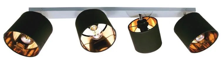 Stropní svítidlo GAMA, 4x textilní stínítko (výběr ze 4 barev), (výběr ze 3 barev konstrukce - možnost polohování)