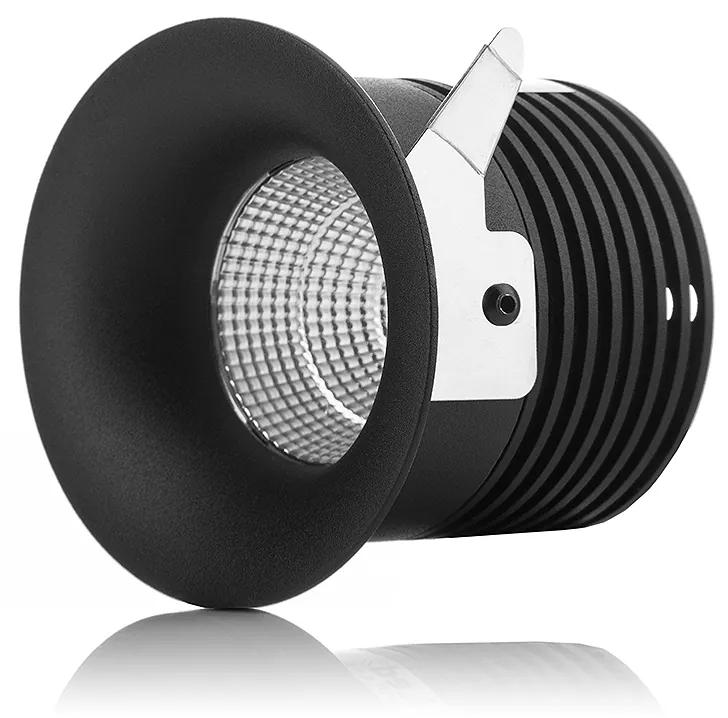 Led2 Zápustné LED svítidlo  SPOT C ø 8,2 cm, hl. 5,2 cm Barva: Černá, Stmívání, řízení: Casambi, Chromatičnost: 3000K