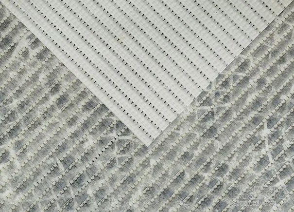 Breno Koupelnová pěnová předložka SOFTY-TEX 79832.2 mozaiková dlažba, šíře 65 cm, Šedá