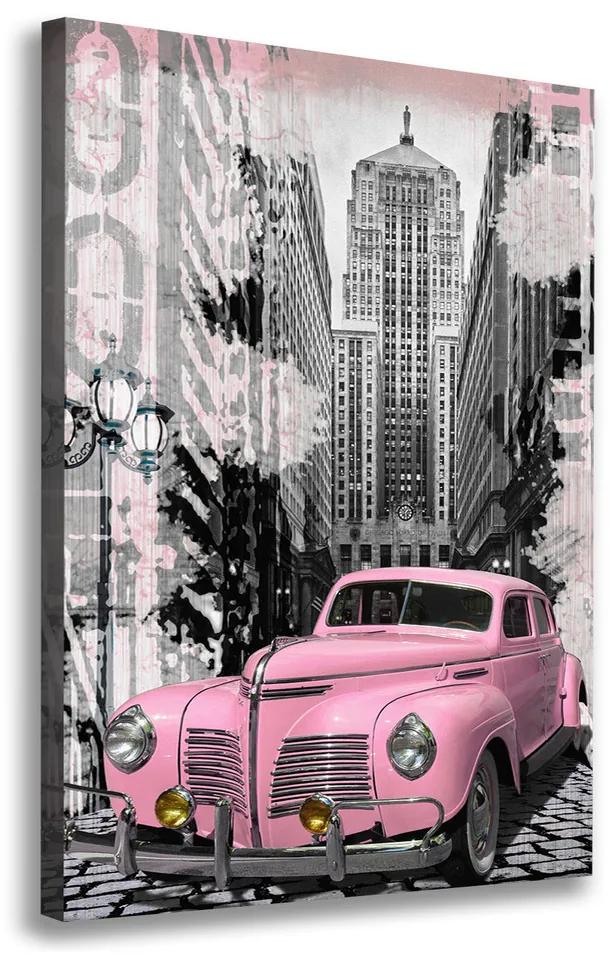 Wallmuralia Foto obraz na plátně do obýváku Růžové auto 70x100 cm