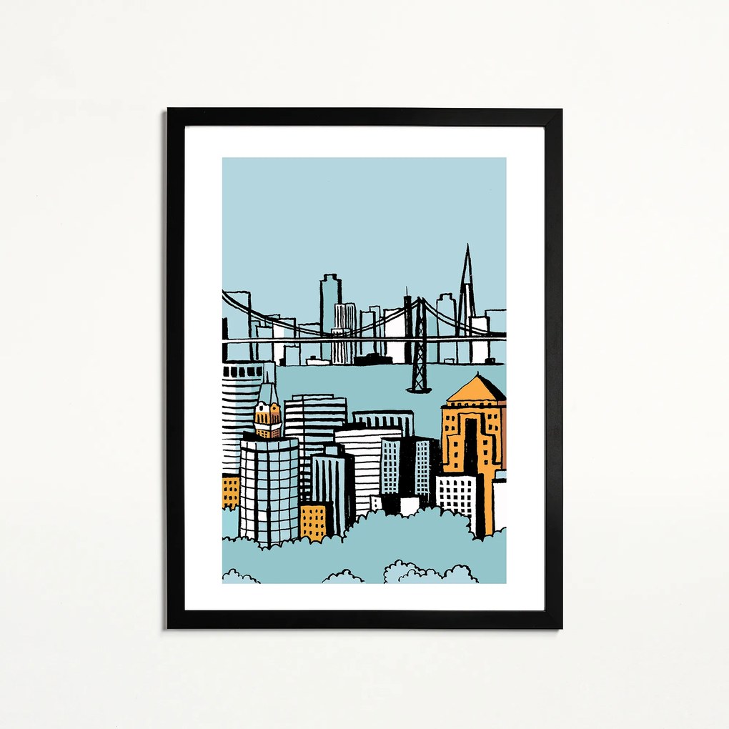 Jan Laštovička | San Francisco Rám: Dubový, Velikost: 40 x 30 cm