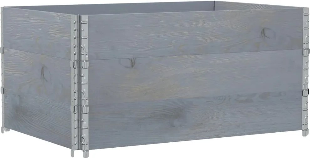 Zahradní truhlík šedý 120 x 80 cm masivní borové dřevo 3295425