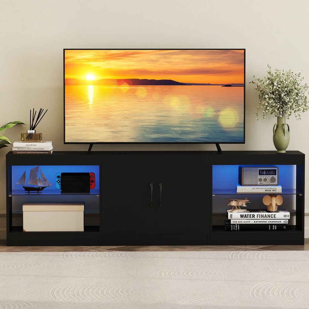 Costway 3 v 1 TV skříňka pro televizory do 85 palce nízká deska