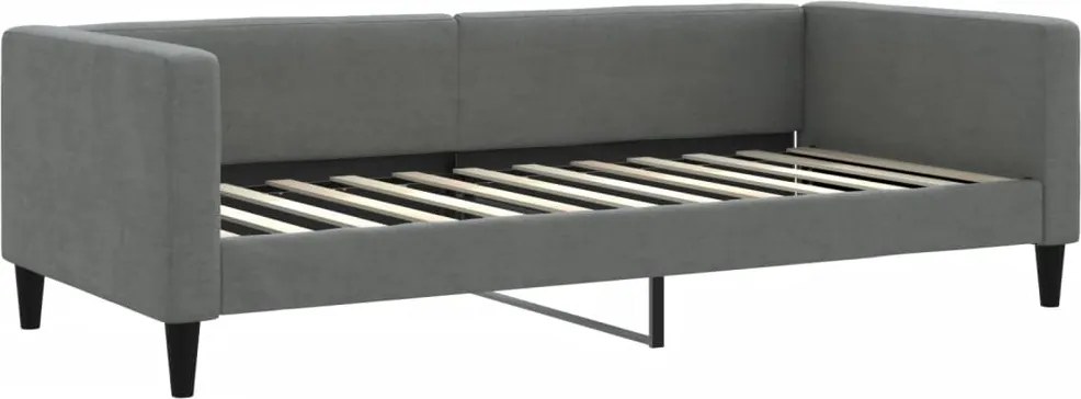 Válenda s přistýlkou tmavě šedá 90 x 200 cm textil 3196579