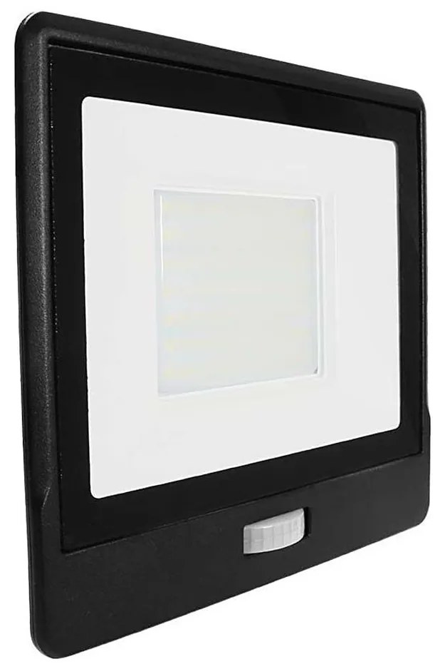 LED Reflektor se senzorem LED/50W/230V 6500K IP65 černá