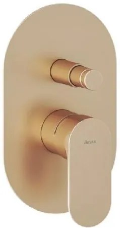 Ravak Eleganta - Baterie pod omítku, pro 2 spotřebiče, s tělesem, kartáčované růžové zlato X070372