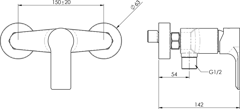 Sapho PAX XA11/15 sprchová baterie černá mat