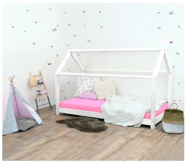 Bílá dětská postel bez bočnic ze smrkového dřeva Benlemi Tery, 120 x 160 cm
