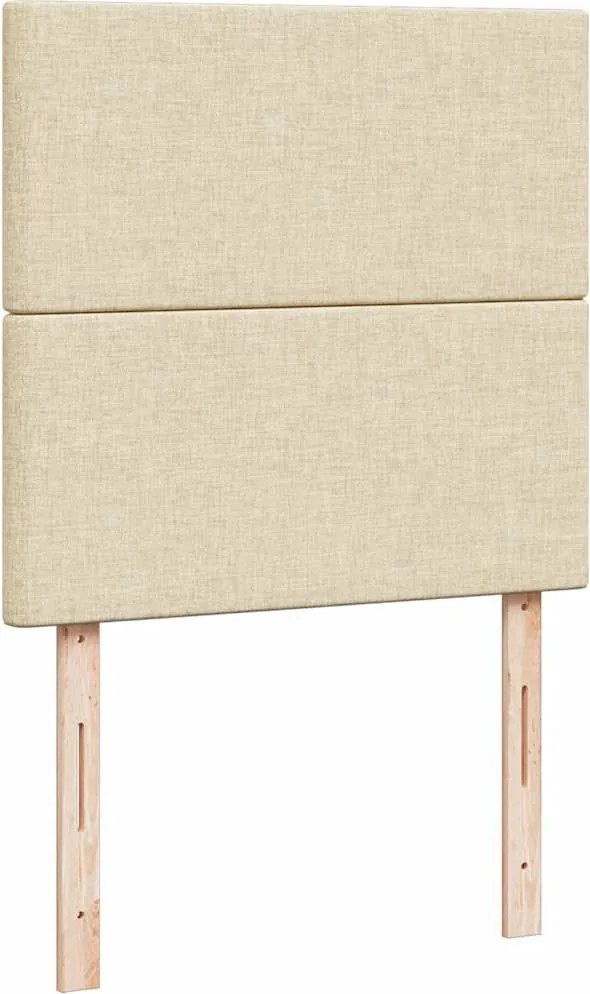 Box spring postel s matrací krémová 90x200 cm textil 3291937