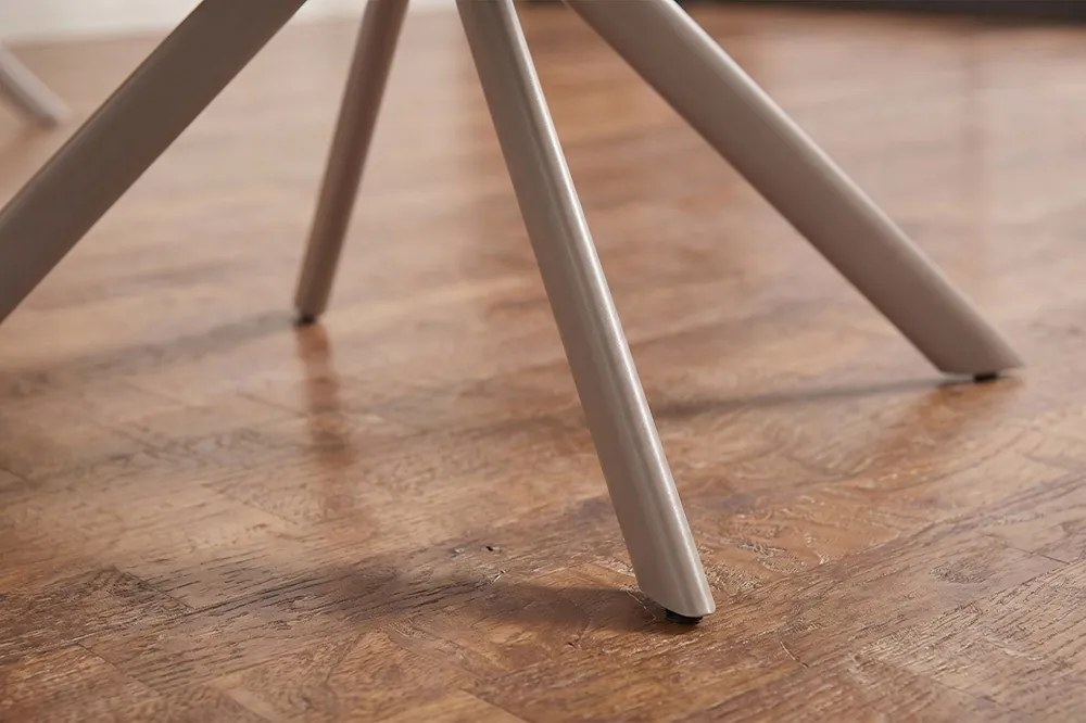 Designová otočná židle Vallerina béžová / šedo-hnědá