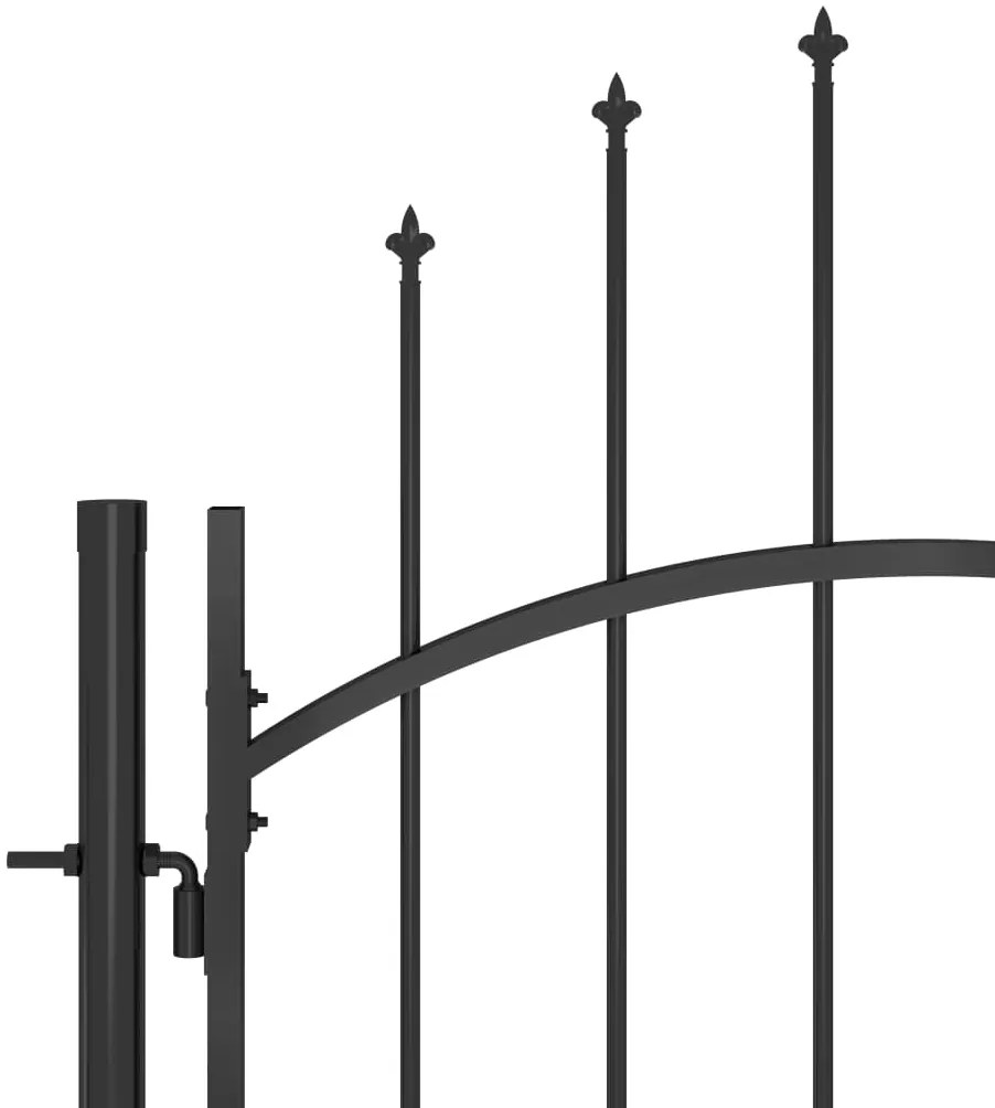 vidaXL Marketos Zahradní brána Woerden ocel 1x2 m Černá