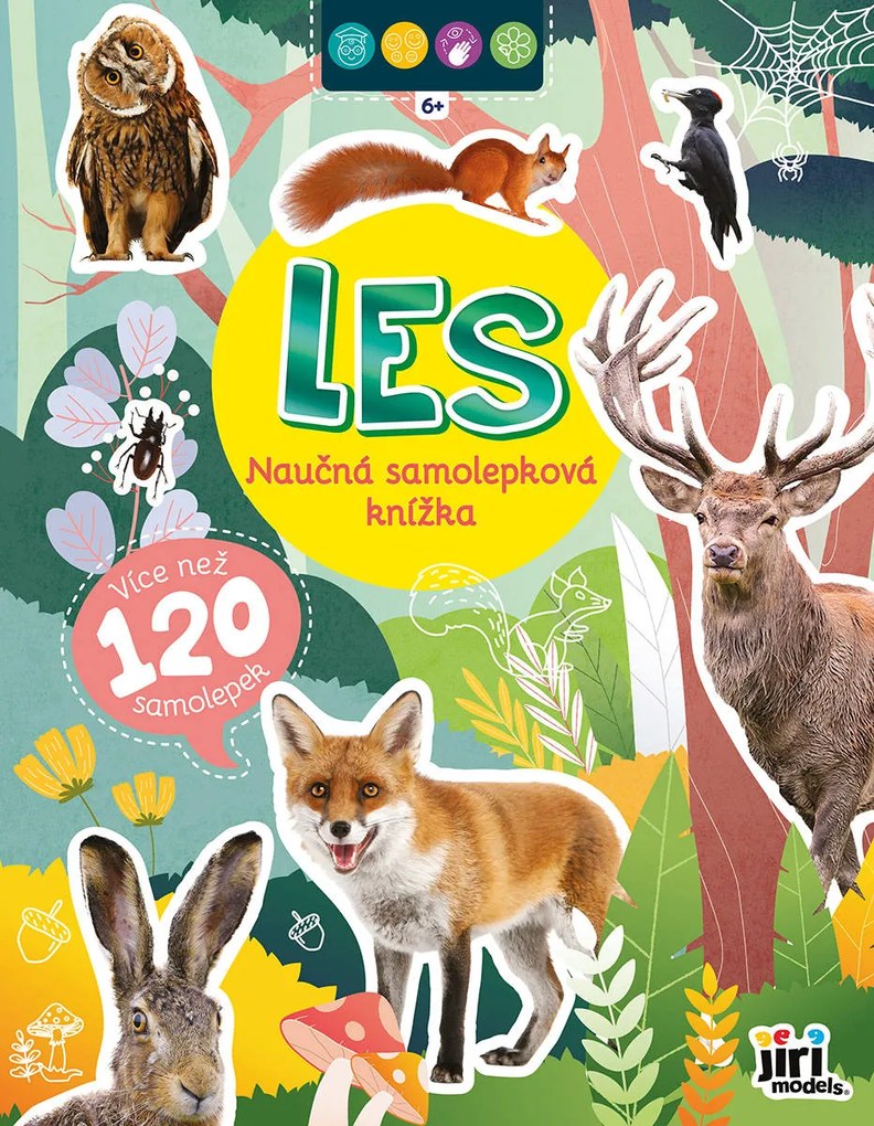 JIRI MODELS Naučná samolepková knížka Les 8