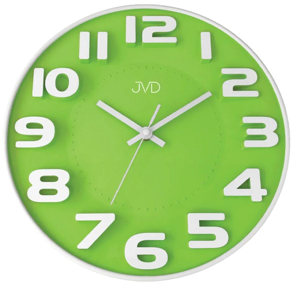JVD Zelené netikající tiché hodiny JVD HA5848.1