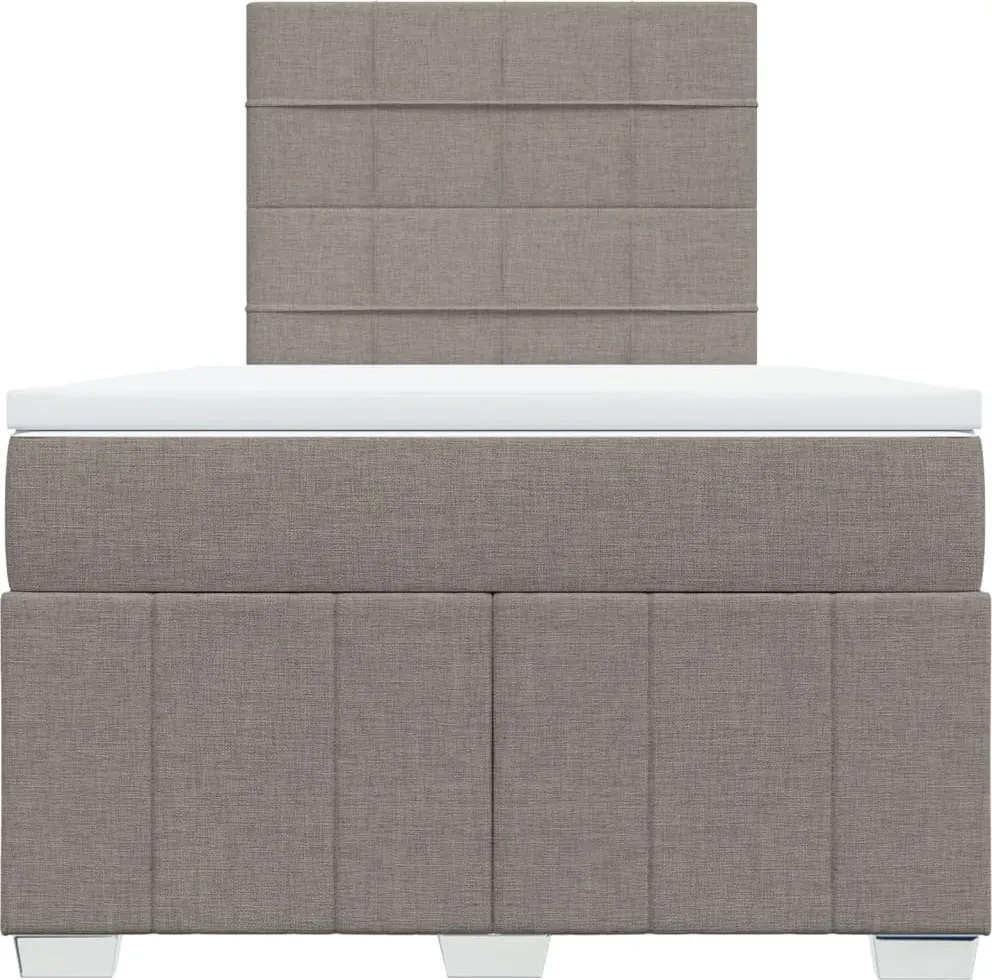Box spring postel s matrací taupe 120x190 cm textil 3293911