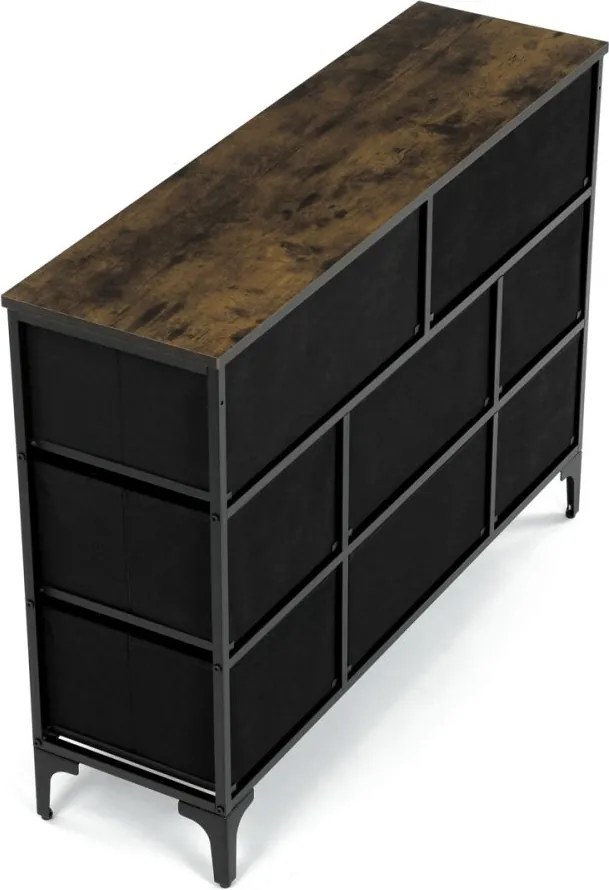 Komoda AUK-W2104 BK, mdf, vícebarevná (103 x 30) cm