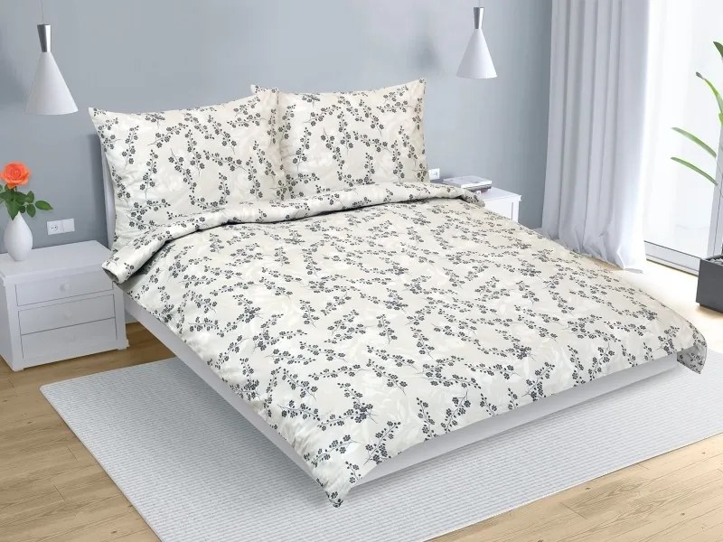 Bellatex Povlečení bavlna na dvoudeku Imprese Béžová,Šedá,Červená rozměr 1ks 180x220, 2ks 70x90 cm