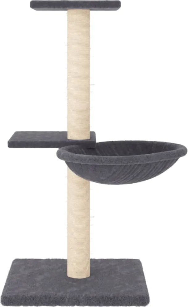 Škrabadlo pro kočky se sisalovými sloupky tmavě šedé 72 cm 171770