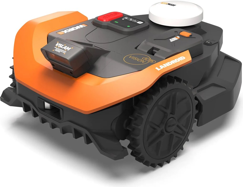 WORX Robotická sekačka WR318E Vision Cloud 1800 m2 (RTK + AI V-SLAM Stereo + Cut-to-Zero)