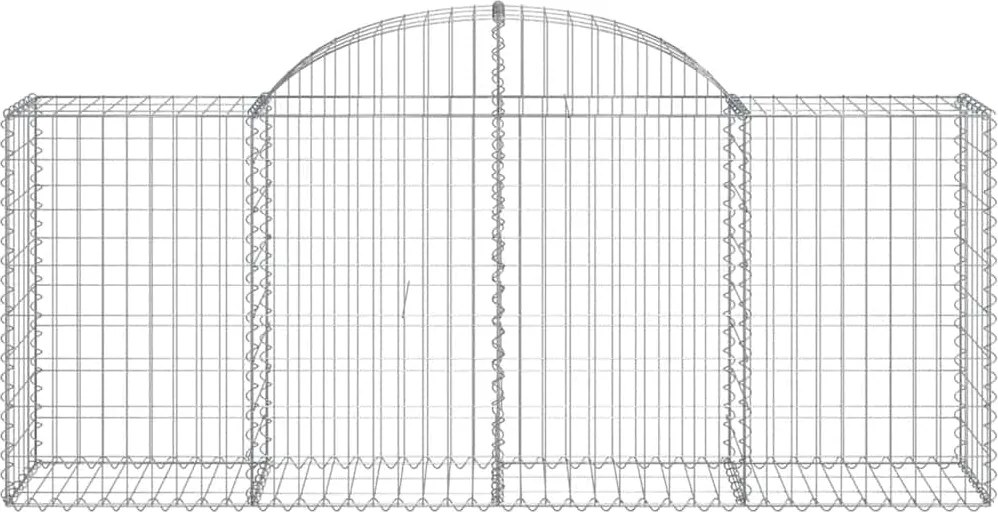 Klenuté gabionové koše 25ks 200x50x80/100 cm pozinkované železo 3146315