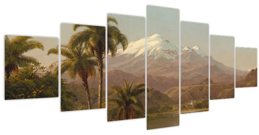 Obraz - Frederic Edwin Church, Tamaca Palms, reprodukce (210x100 cm)