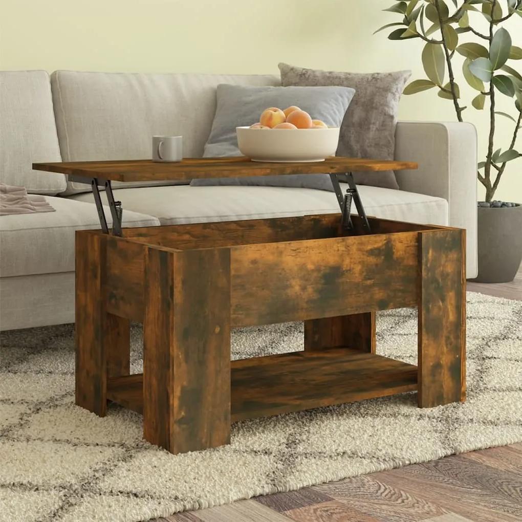 vidaXL Konferenční stolek 79 x 49 x 41 cm kompozitní dřevo [809711] Barva: hnědý dub