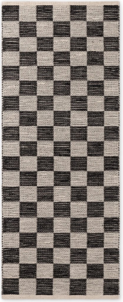 Hanse Home, Běhoun Handloom 106333 Rex White Black, 80x200, černobílá, chodba / předsíň