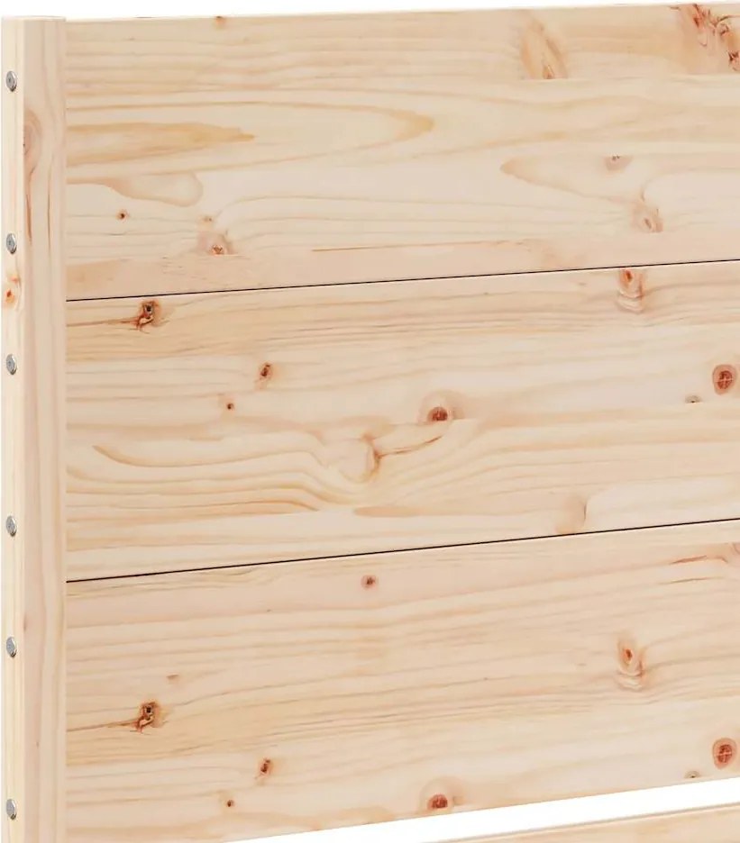 Prodloužený rám postele bez matrace 200 x 220 cm masivní dřevo 3309291