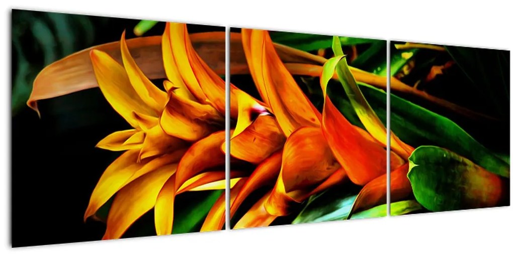 Obraz oranžové kytice (150x50 cm), 40 dalších rozměrů