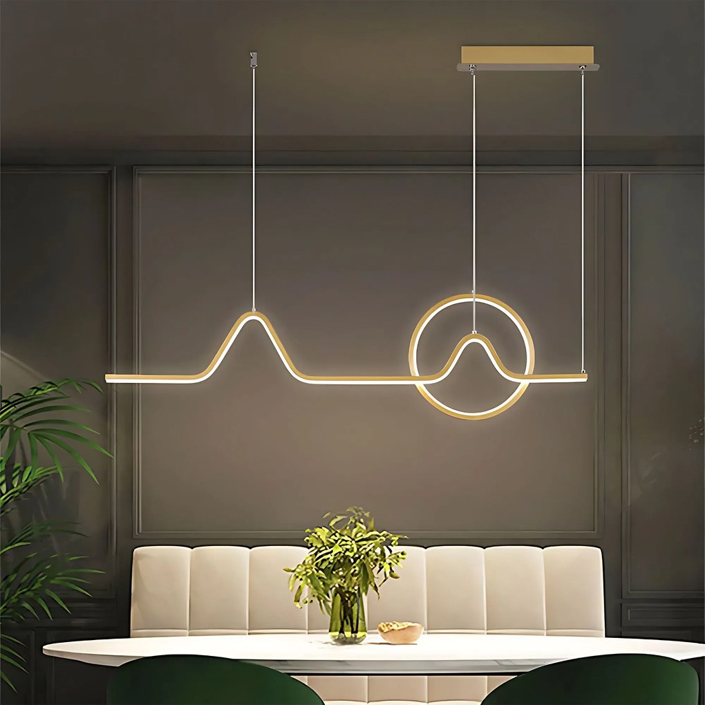 Toolight Závěsné LED osvětlení E6 LHJ022-CP 120 cm zlaté