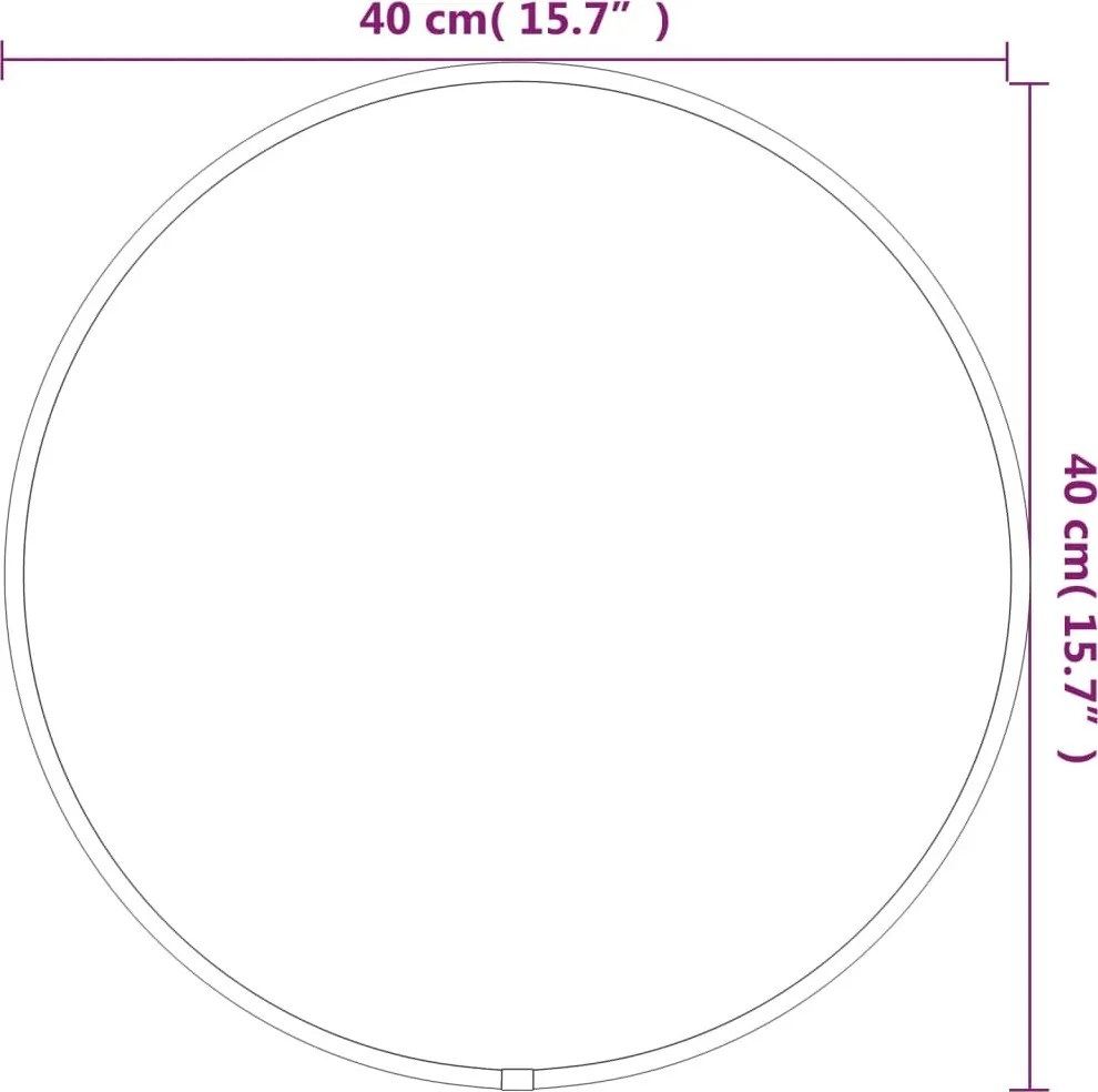 vidaXL Nástěnné zrcadlo Ø 40 cm kulaté [348180] Barva: Stříbrná