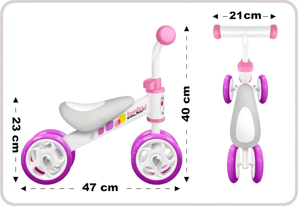 Dětské odrážedlo Skids Control Baby Walker Girl