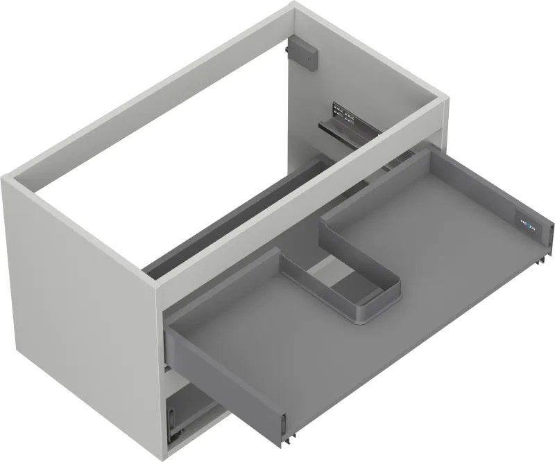 Mexen Box-A, závěsná skříňka 80 cm, 2 zásuvky, matná šedá, 91AX0-0800-470-2-62